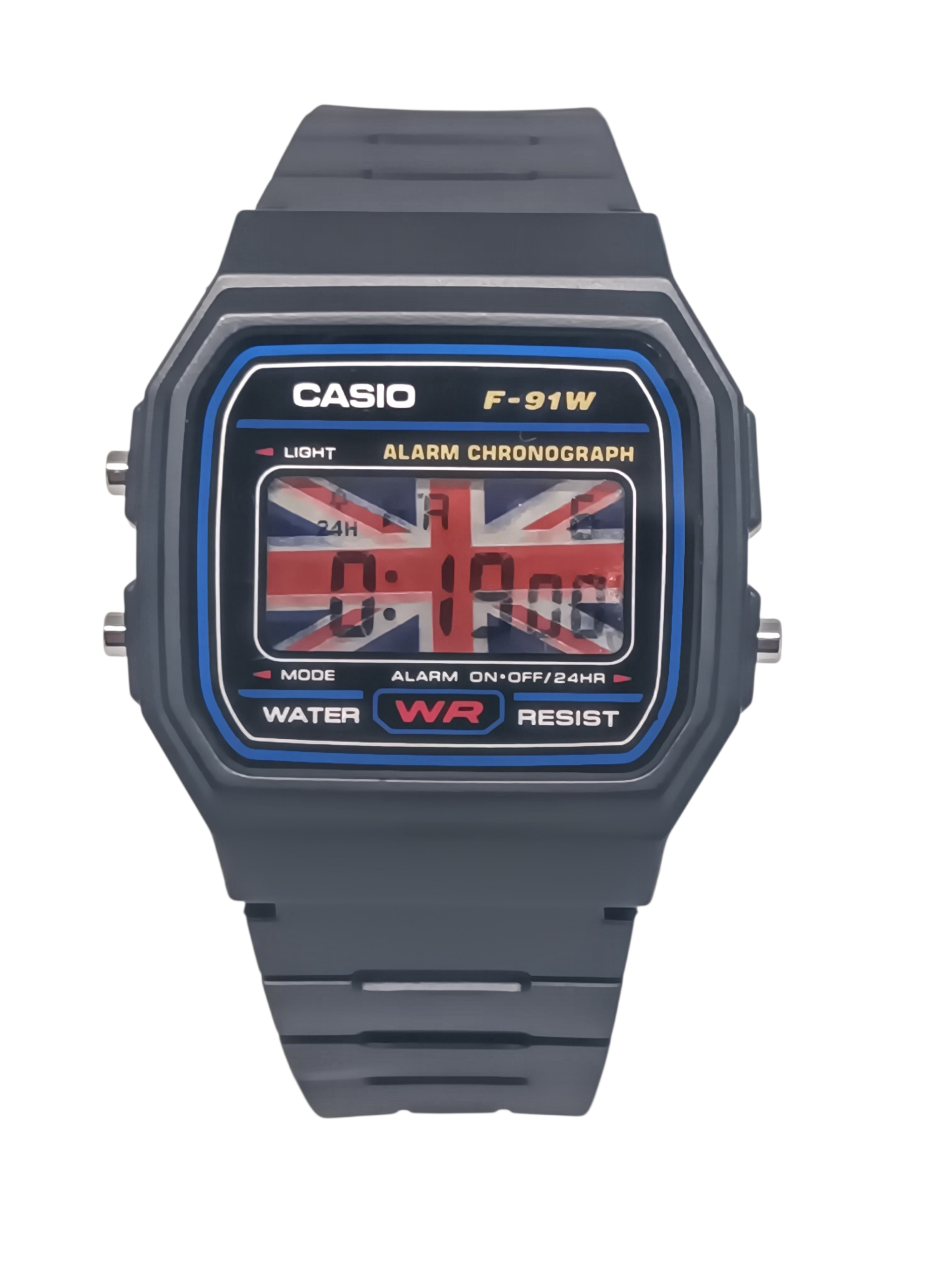 Casio F-91W union Jack Mod – Custom AF Watches
